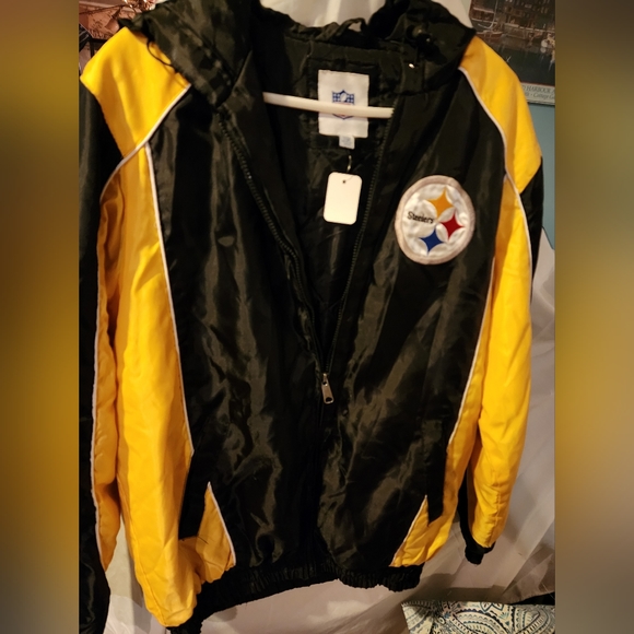 NFL | Jackets & Coats | Steelers Nfl Medium Jacket Logo Lightweight ...